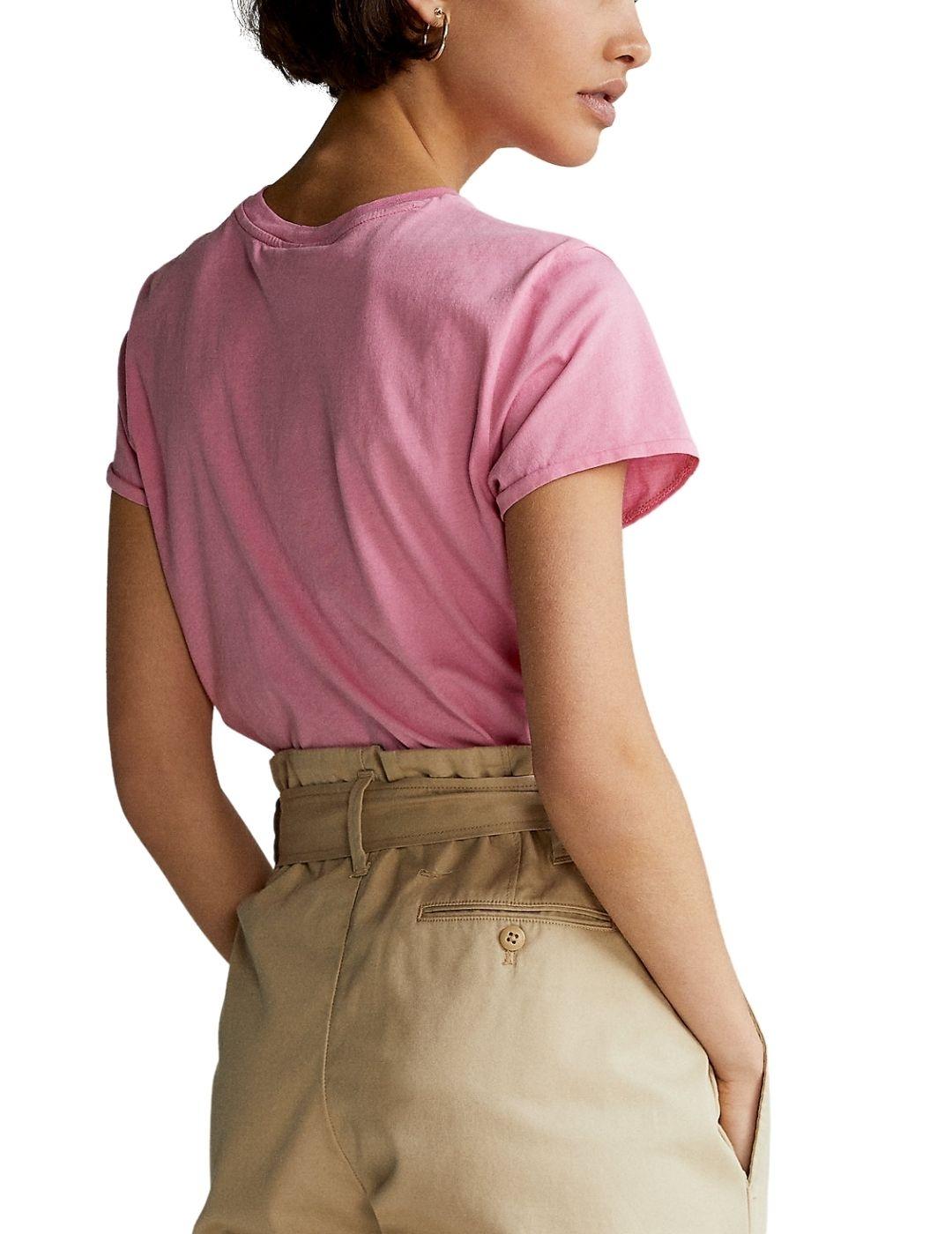 Camiseta Polo Ralph Lauren básica de mujer rojo